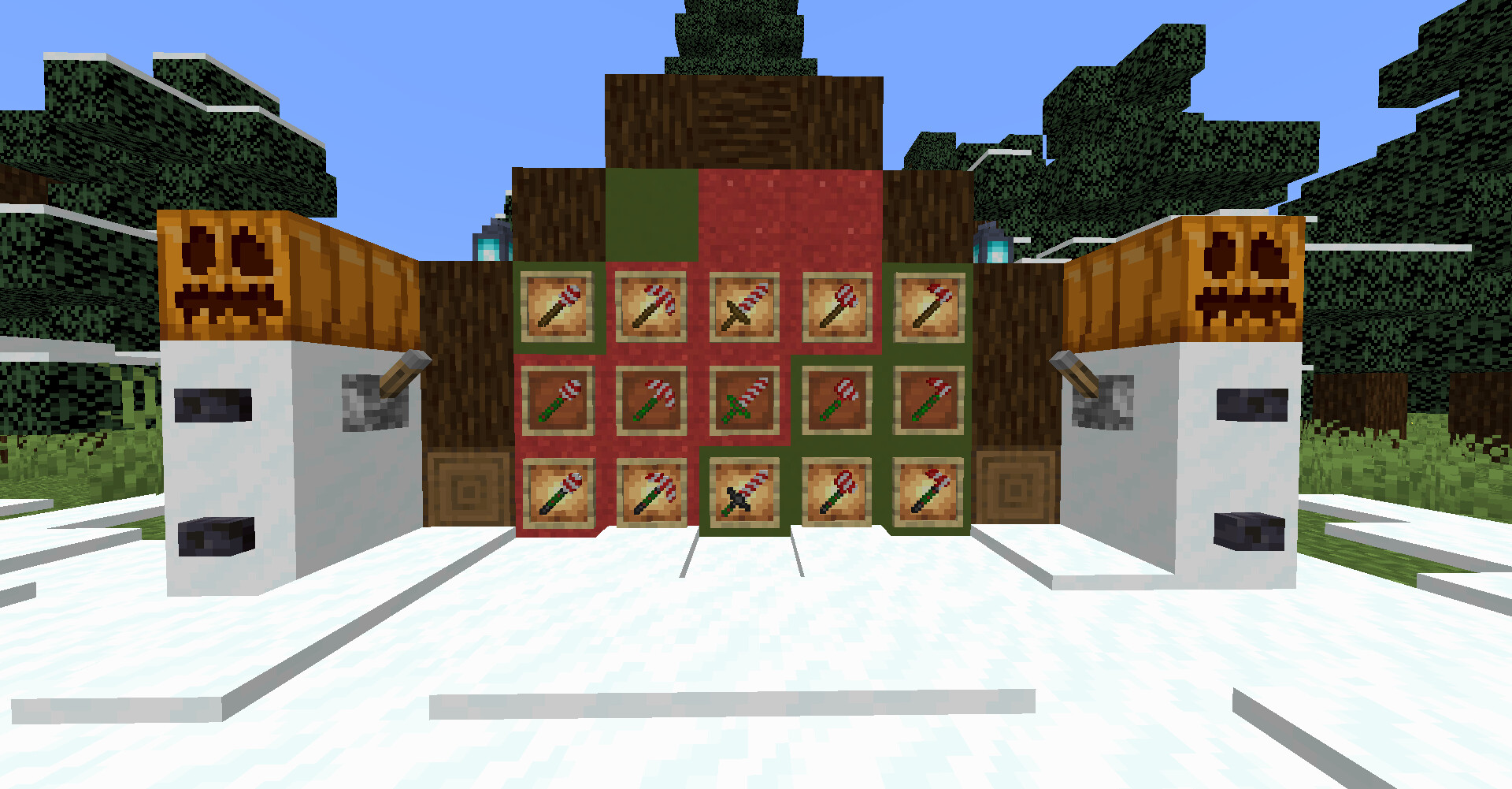 Candycane Tools! Iron/Diamond/Netherite/Bow! 1.16-1.18 Minecraft ...
