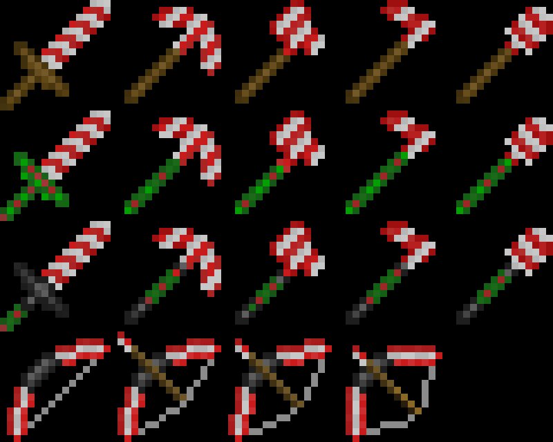 Candycane Tools! Iron/Diamond/Netherite/Bow! 1.16-1.18 Minecraft ...