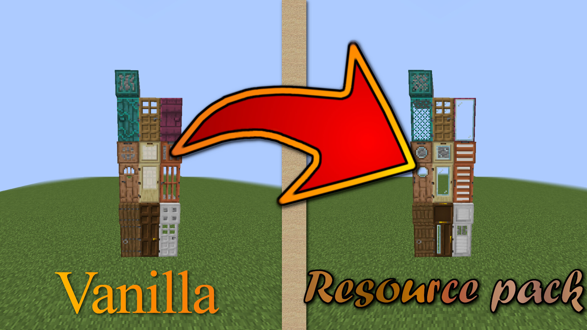 "Fight Pixel" Addon - Better vanilla doors Minecraft Texture Pack