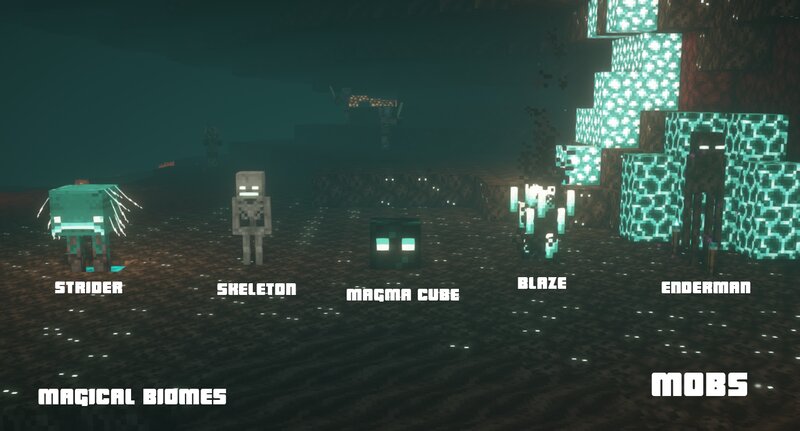 Magical biomes: Soul sand valley Minecraft Texture Pack