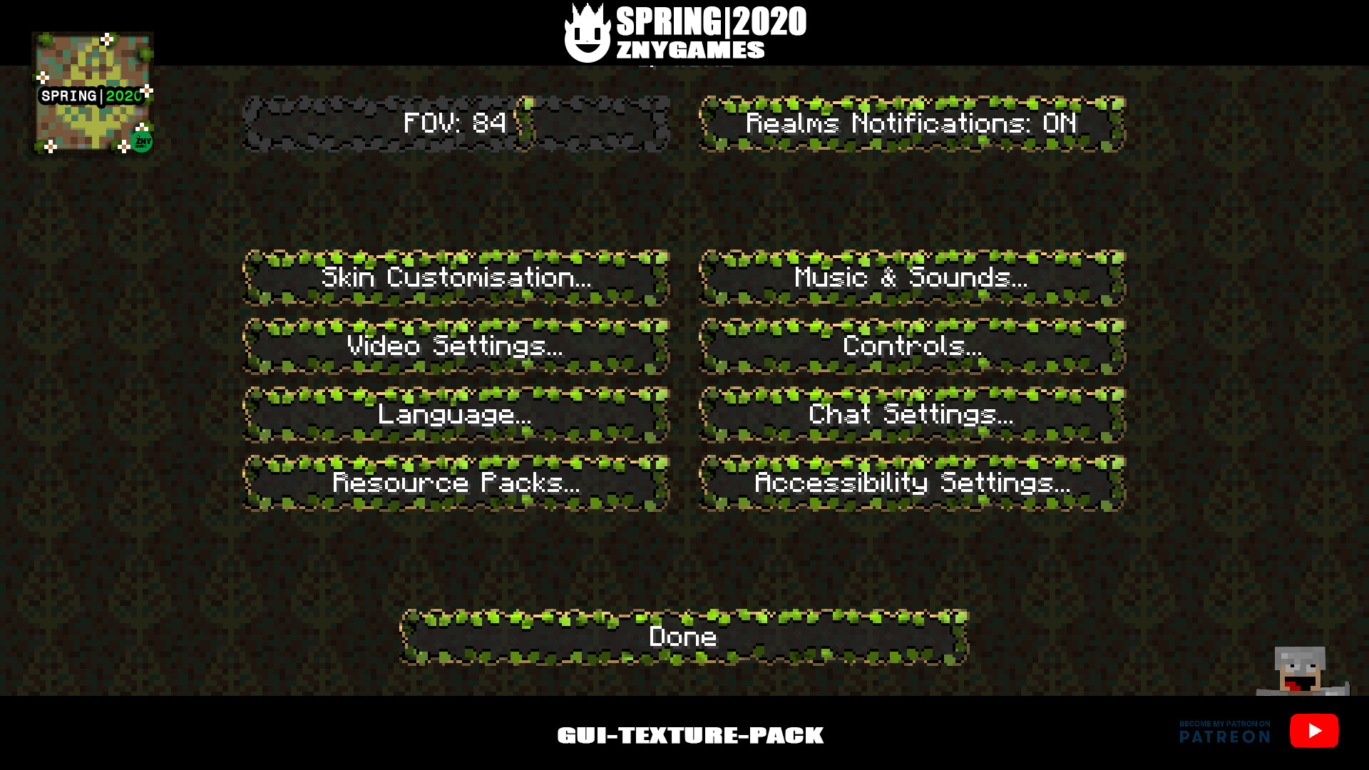 Spring|2020 - GUI-TEXTURE-PACK 1.16.x Minecraft Texture Pack