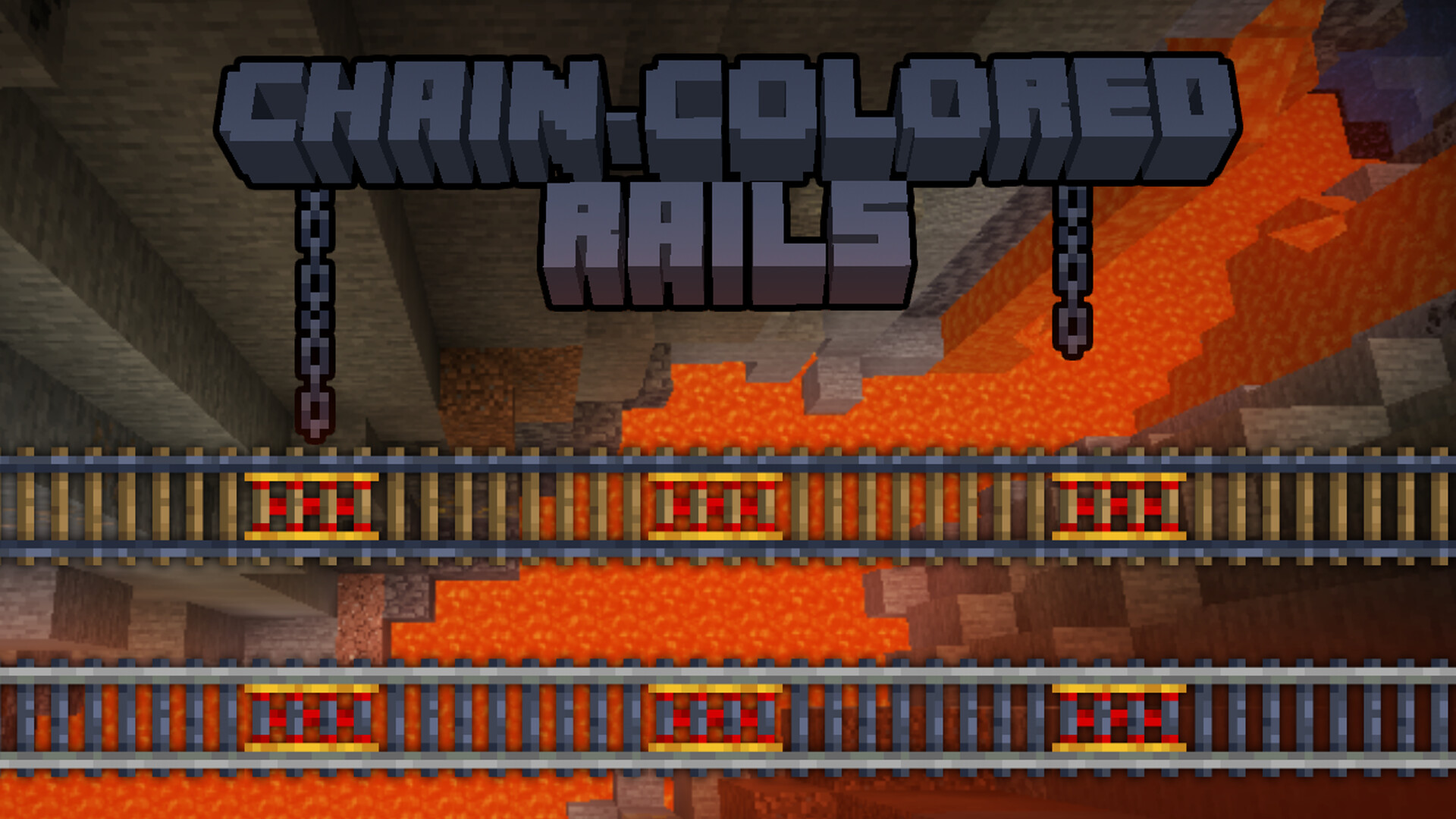 Chain-Colored Rails Minecraft Texture Pack