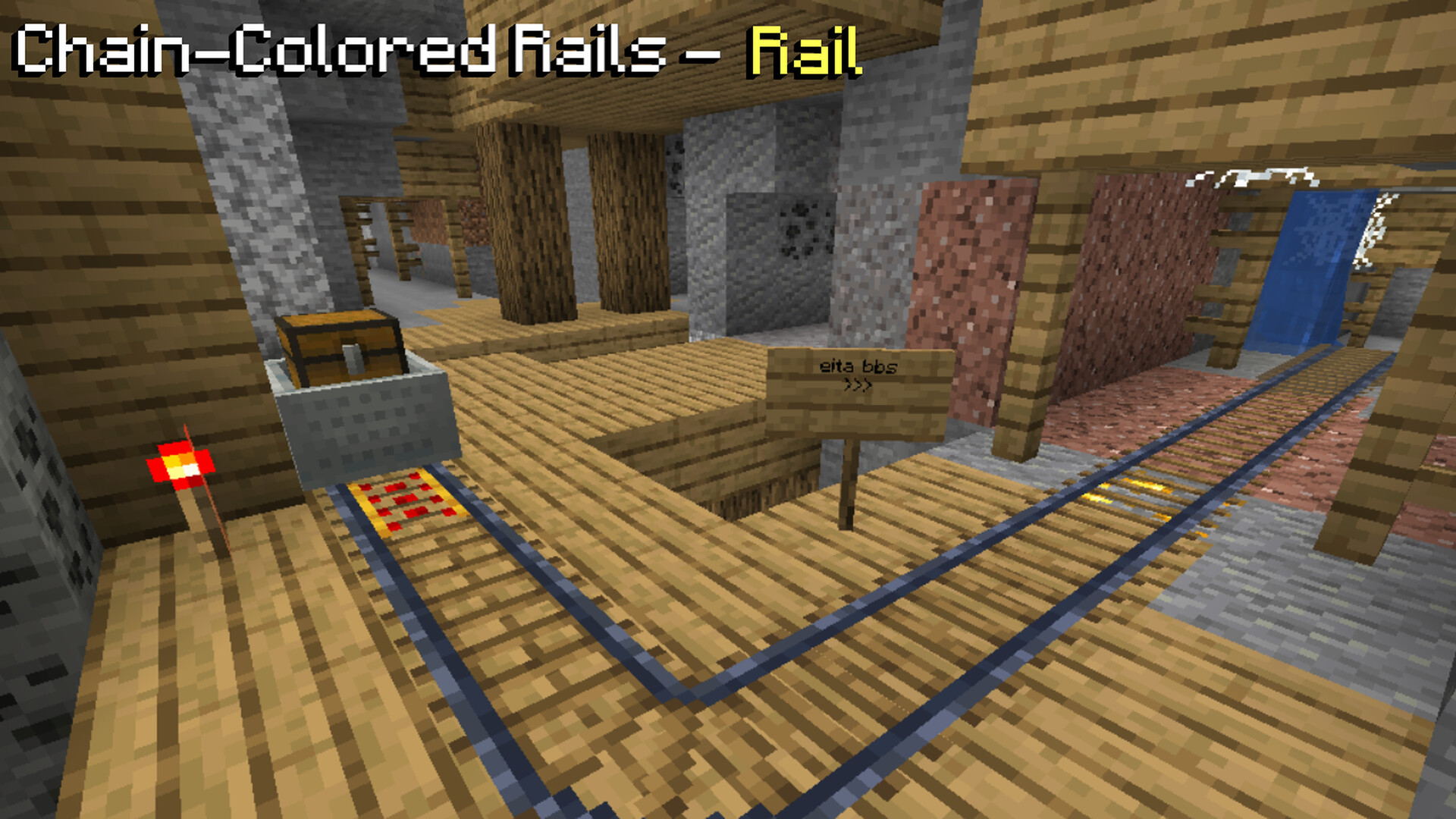 Chain-Colored Rails Minecraft Texture Pack