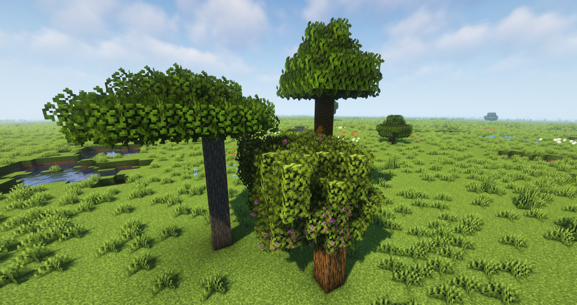 Alternate leaves - Cherry birch and Red dark oak Minecraft Texture Pack