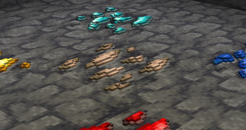 3D Ore Models for Faithful Minecraft Texture Pack