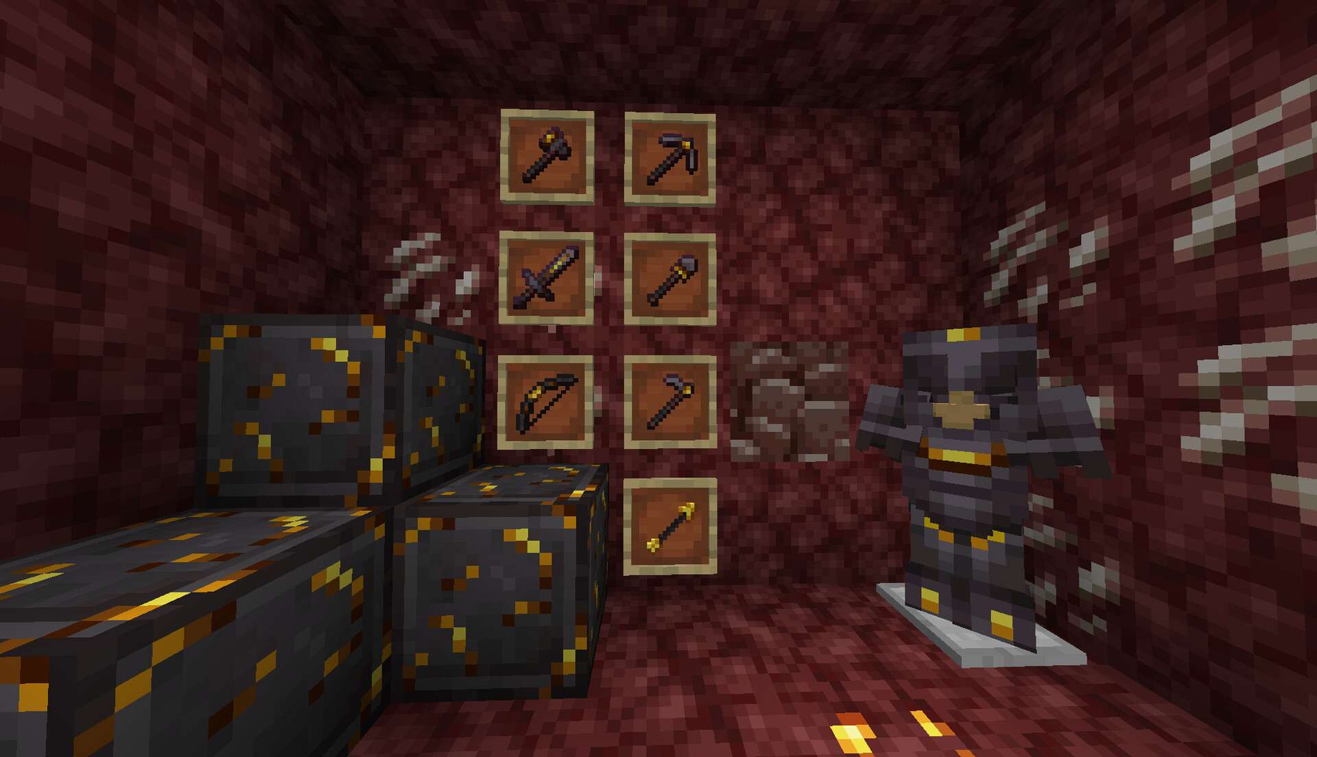 Gilded Netherite Minecraft Texture Pack