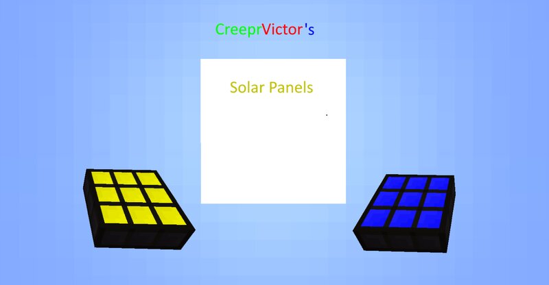 CreeprVictor's Solar Panels Minecraft Texture Pack