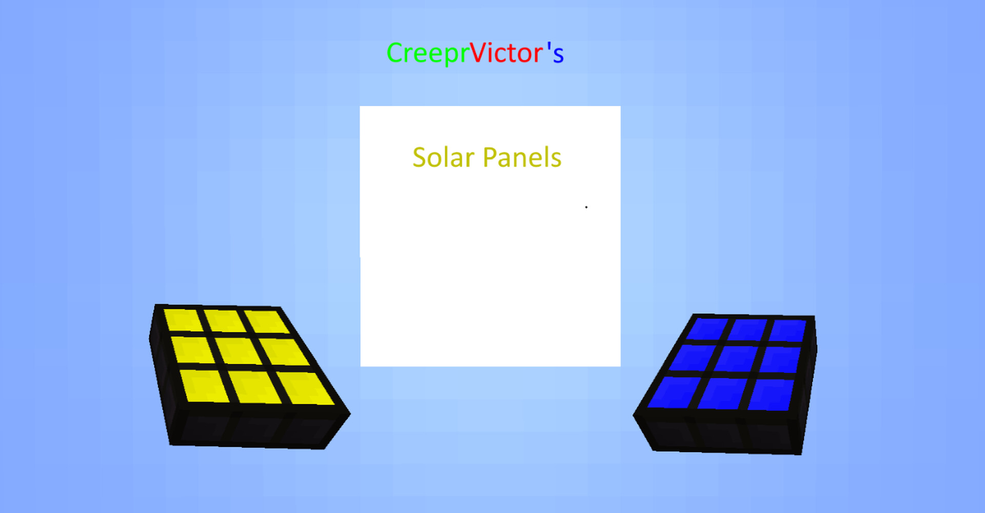 CreeprVictor's Solar Panels Minecraft Texture Pack