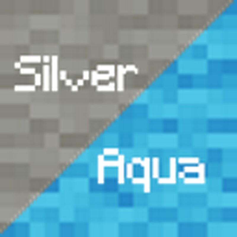 Silver-Aqua Block Names Minecraft Texture Pack