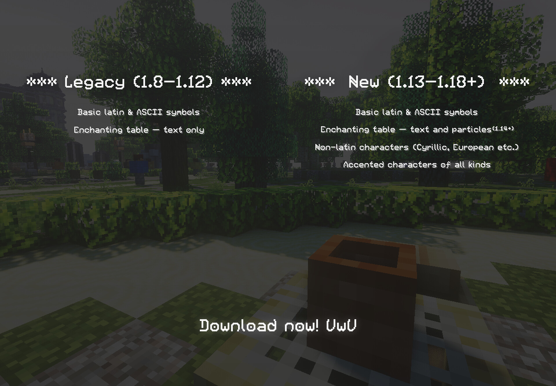 French Fonts ― nice 32px font for Minecraft! Minecraft Texture Pack