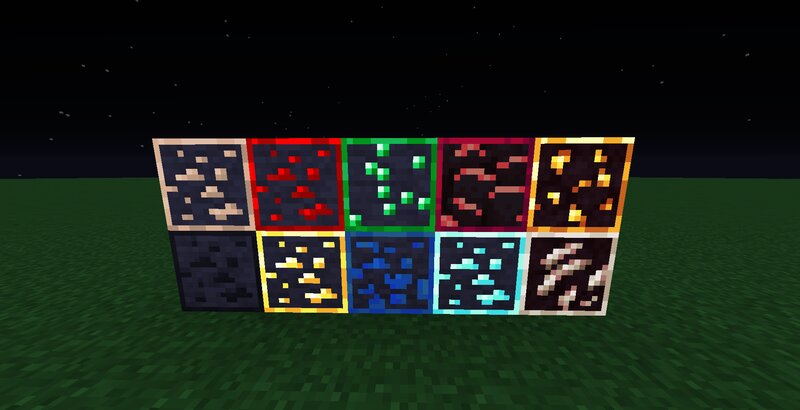 Emissive Ores + Rainbow Ancient Debris Minecraft Texture Pack