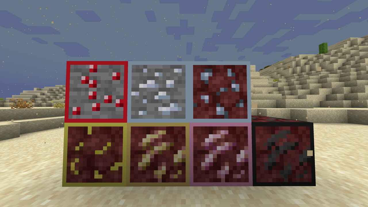 Modded ores border addon Minecraft Texture Pack