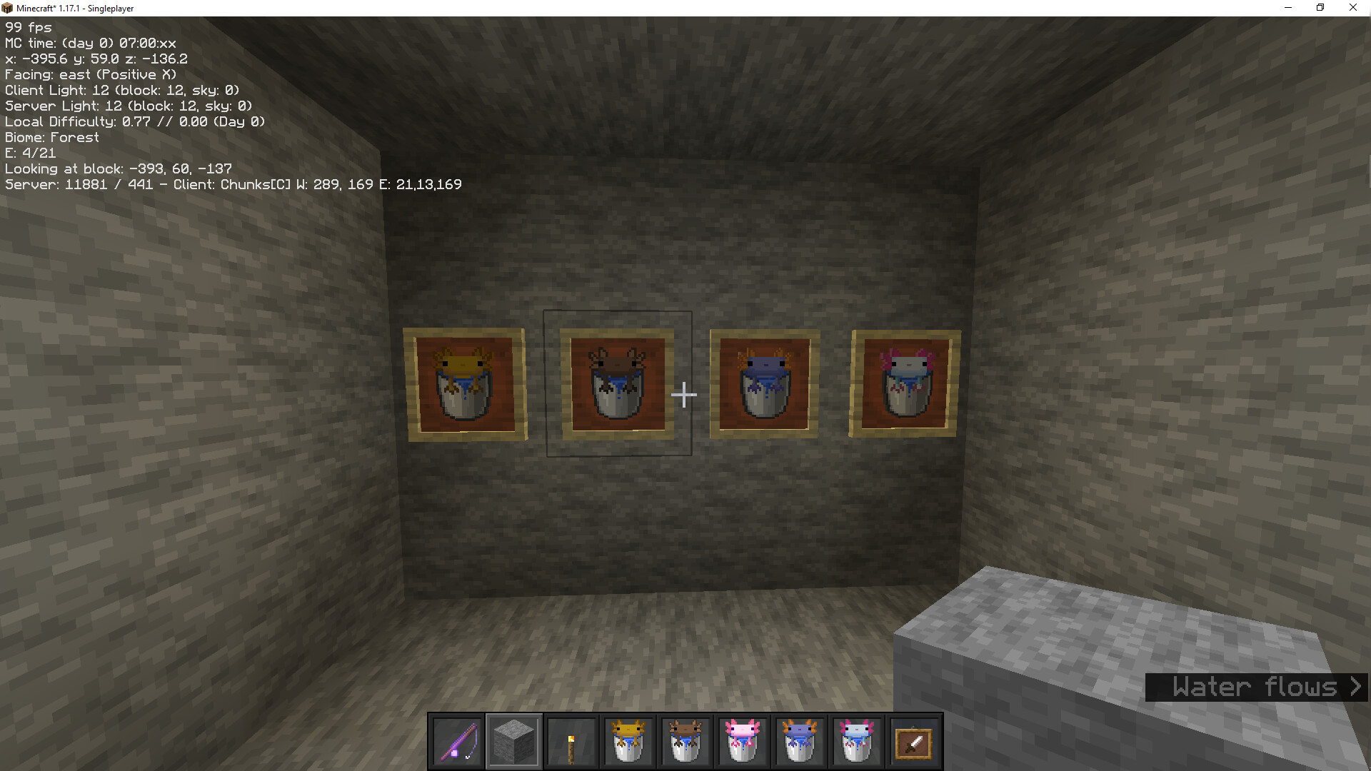 Colored Axolotl Buckets for Old Faithful Minecraft Texture Pack