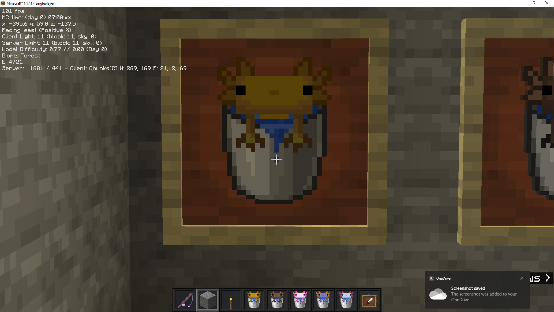 Colored Axolotl Buckets for Old Faithful Minecraft Texture Pack