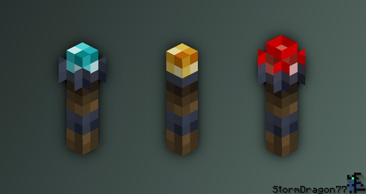 Semi-Iron Torches | Bedrock Edition Minecraft Texture Pack