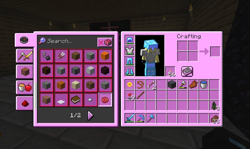 Pink GUI Pack Minecraft Texture Pack