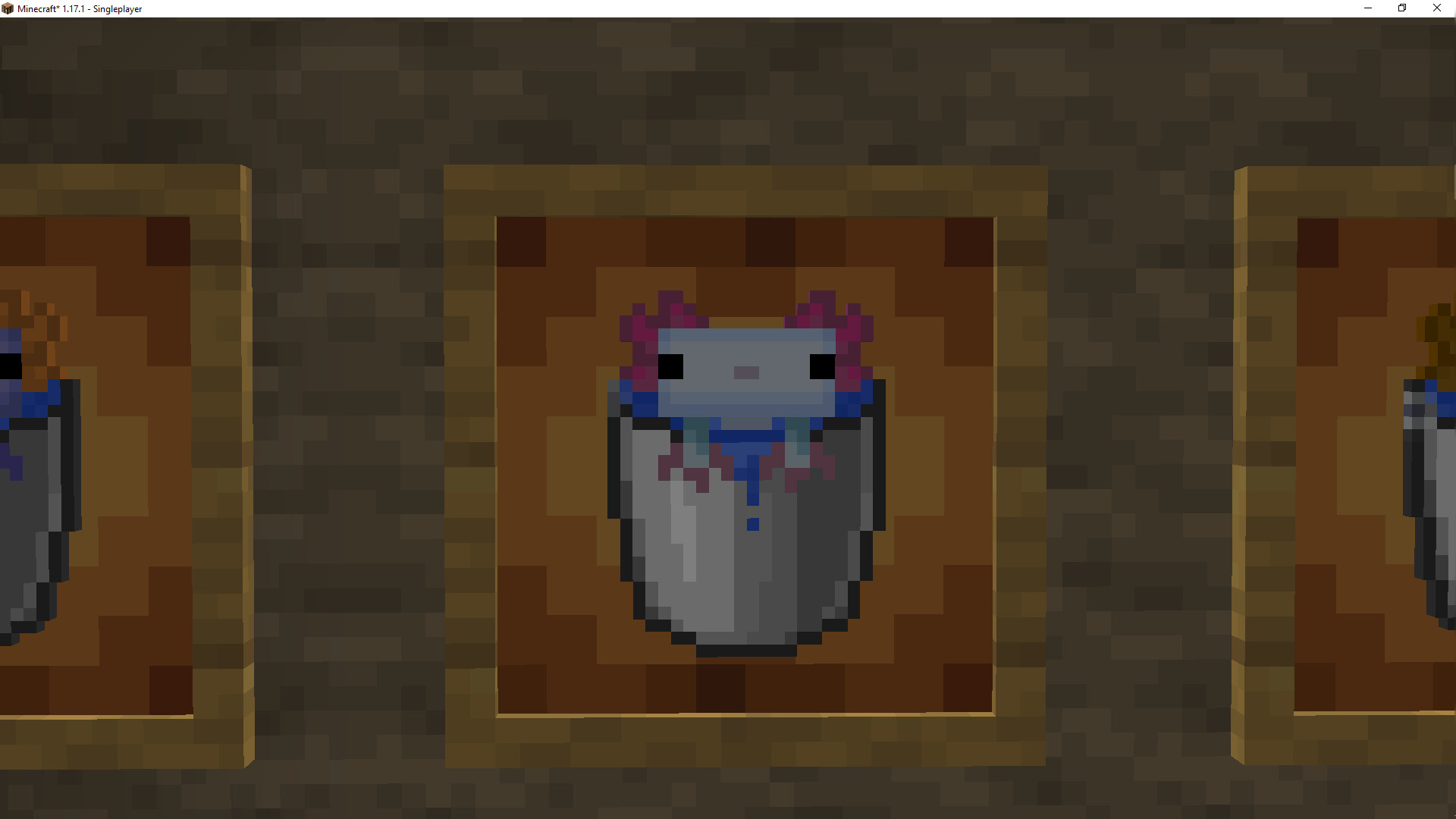 Colored Axolotl Buckets with Babies for Old Faithful Minecraft Texture Pack
