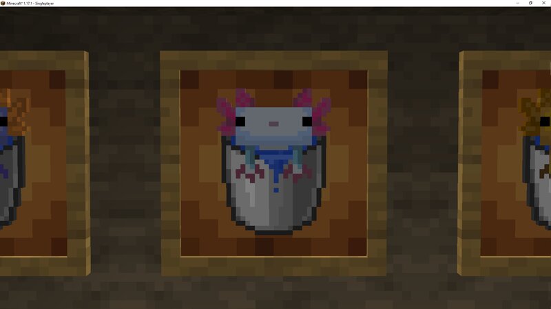 Colored Axolotl Buckets with Babies for Old Faithful Minecraft Texture Pack
