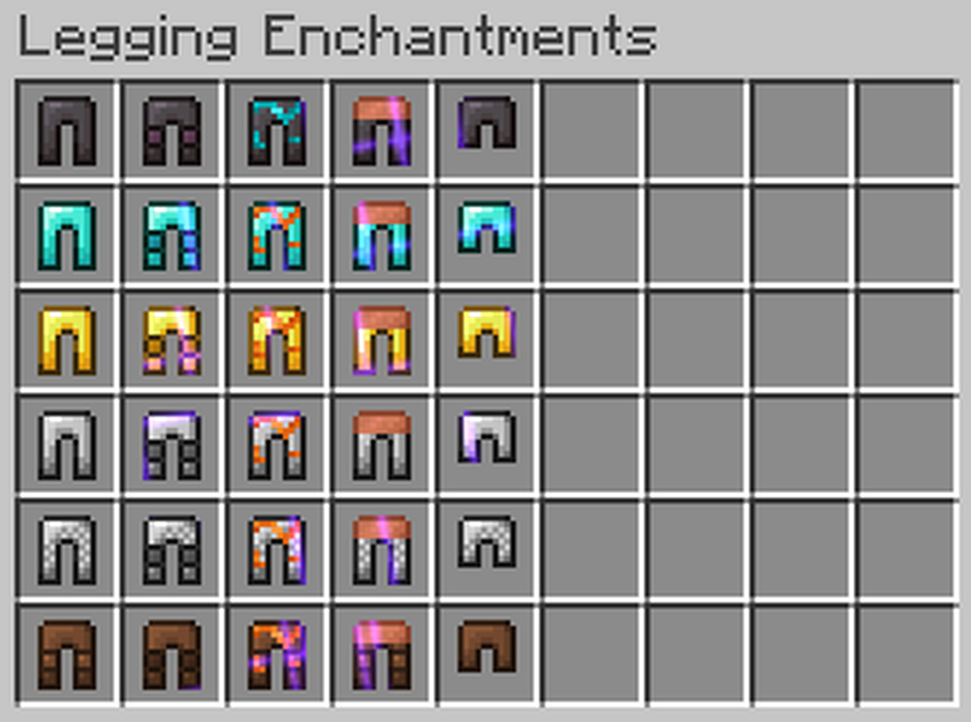 Visible Exclusive Enchantments (requires optifine) Minecraft Texture Pack