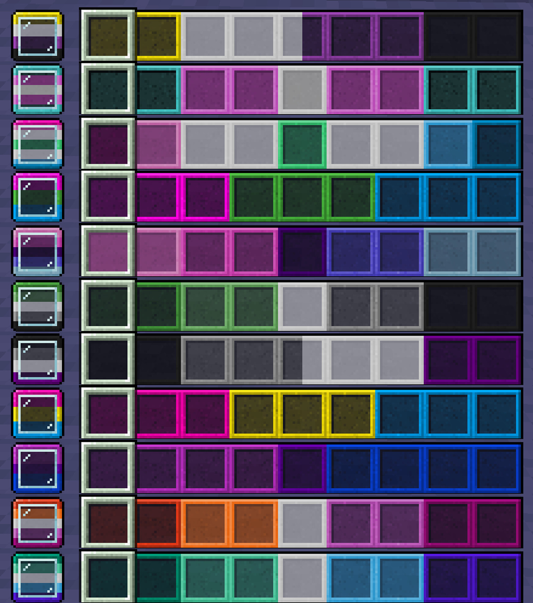 LGBTQ+ Pride Hotbar Slots Minecraft Texture Pack