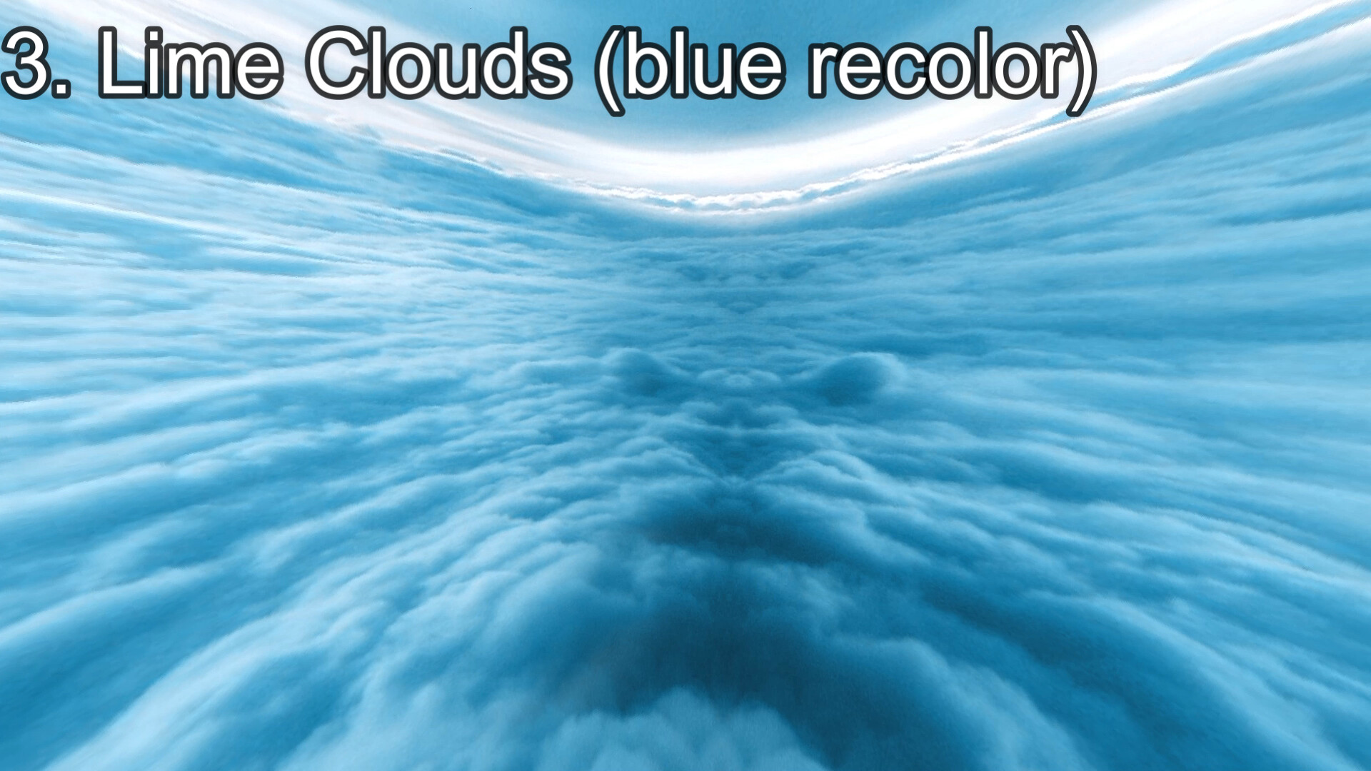 Lime Clouds Sky (blue recolor) Minecraft Texture Pack