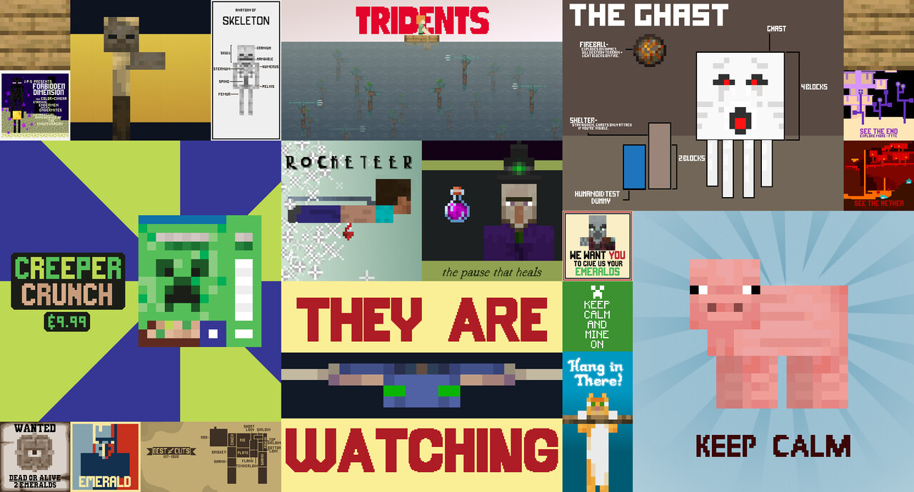 Simple Iconic Posters Minecraft Texture Pack