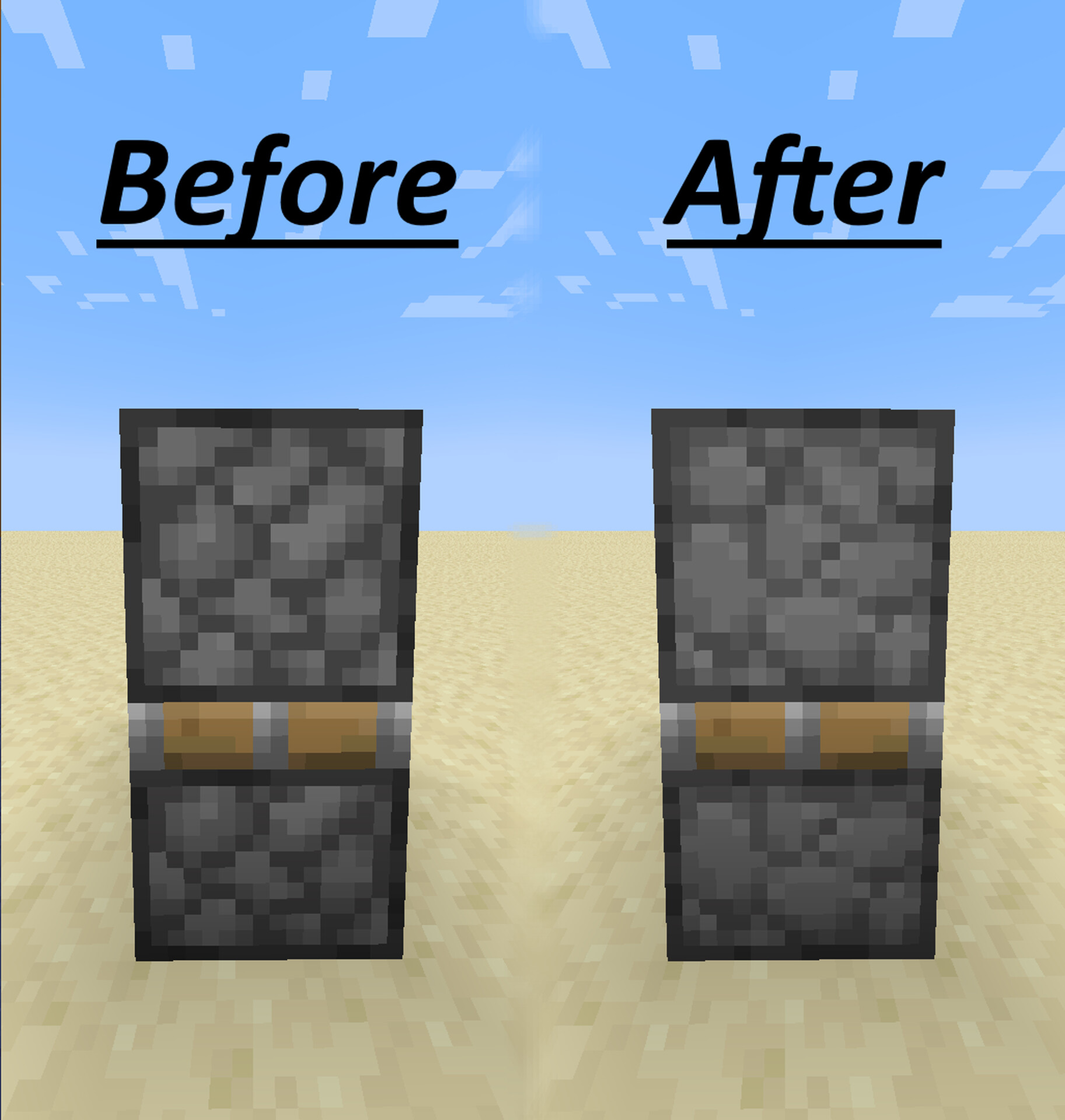 Furnace Top and Piston textures fix Minecraft Texture Pack
