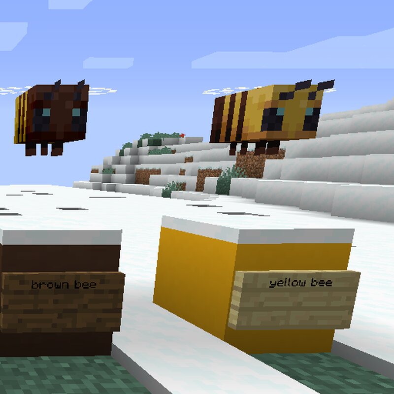 Brown and Yellow Bees Minecraft Texture Pack