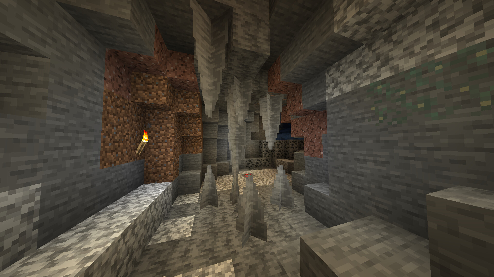 Grey dripstone (almost looking like normal stone) Minecraft Texture Pack