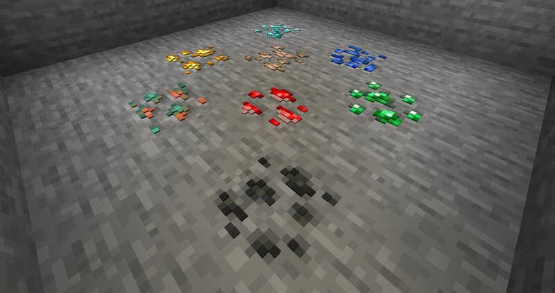 3D Ore Models for Vanilla Textures Minecraft Texture Pack