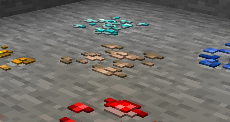 3D Ore Models for Vanilla Textures Minecraft Texture Pack