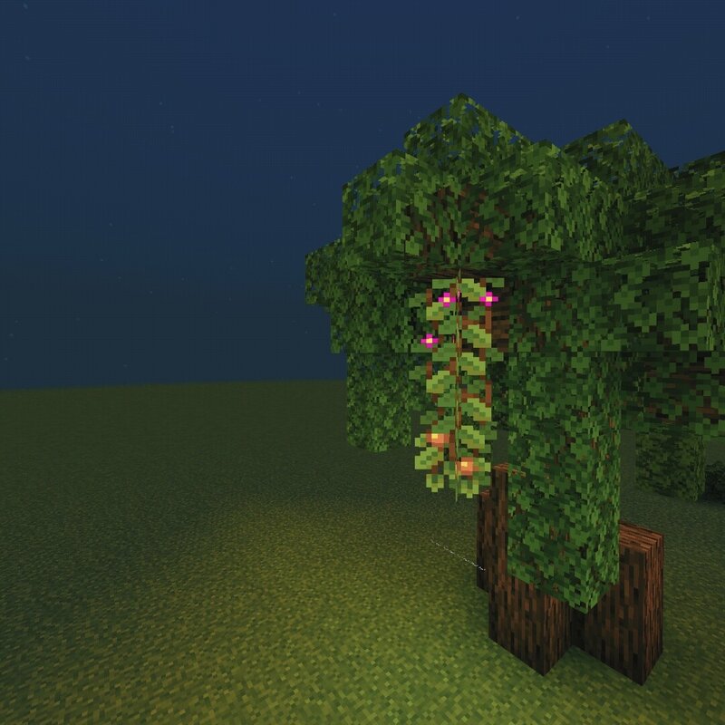 Glowberry Vine Flowers | Minecraft Bedrock Minecraft Texture Pack
