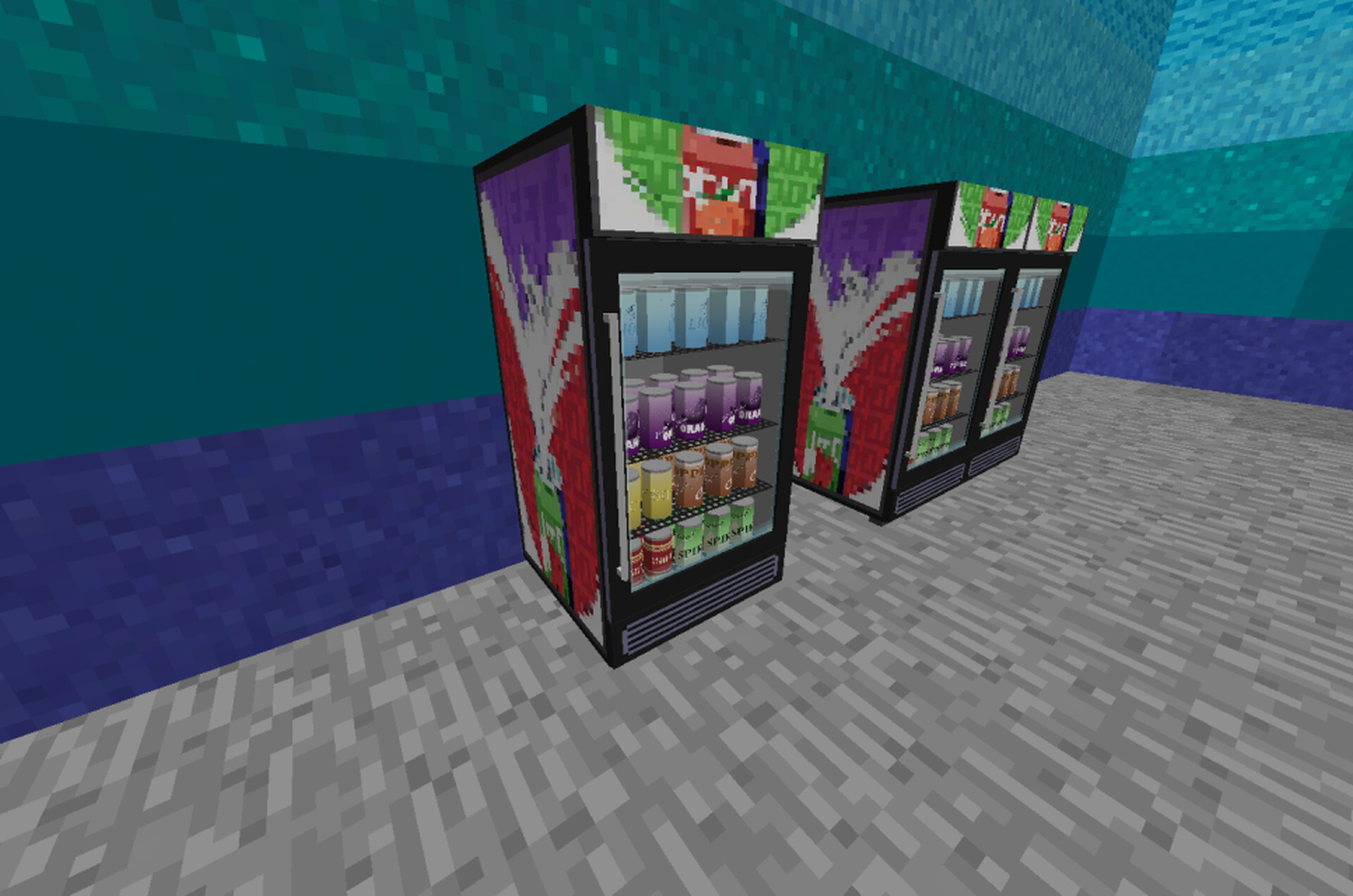 3D Model | Cold drinks fridge Minecraft Texture Pack