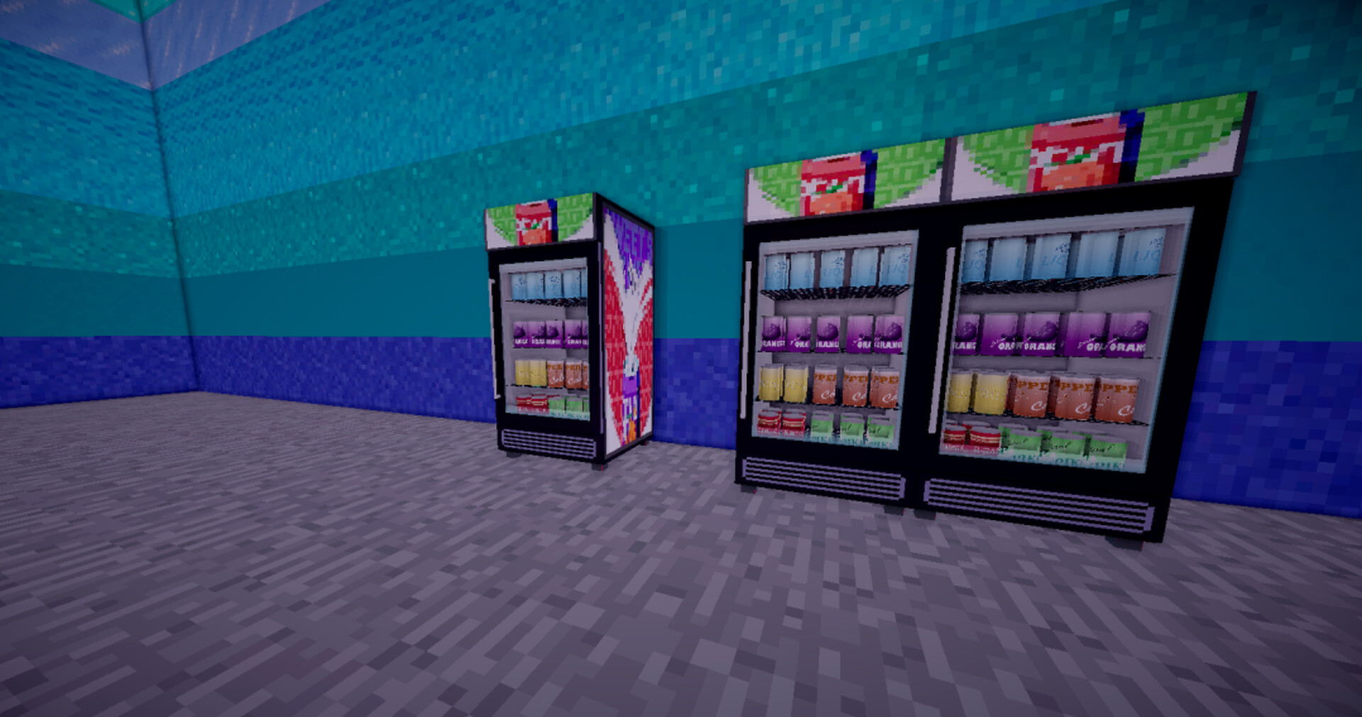 3D Model | Cold drinks fridge Minecraft Texture Pack