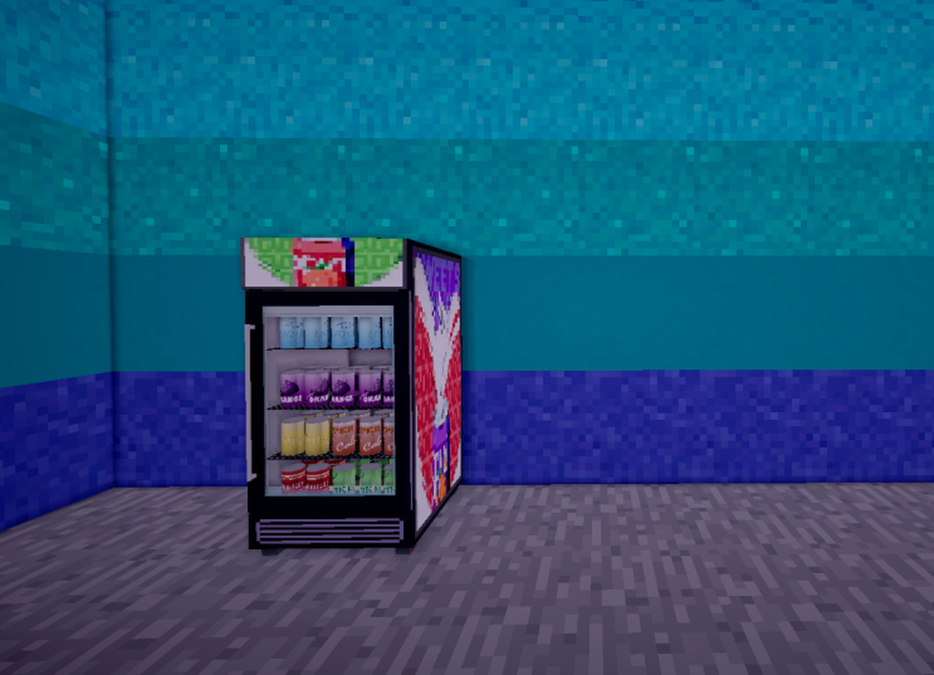 3D Model | Cold drinks fridge Minecraft Texture Pack
