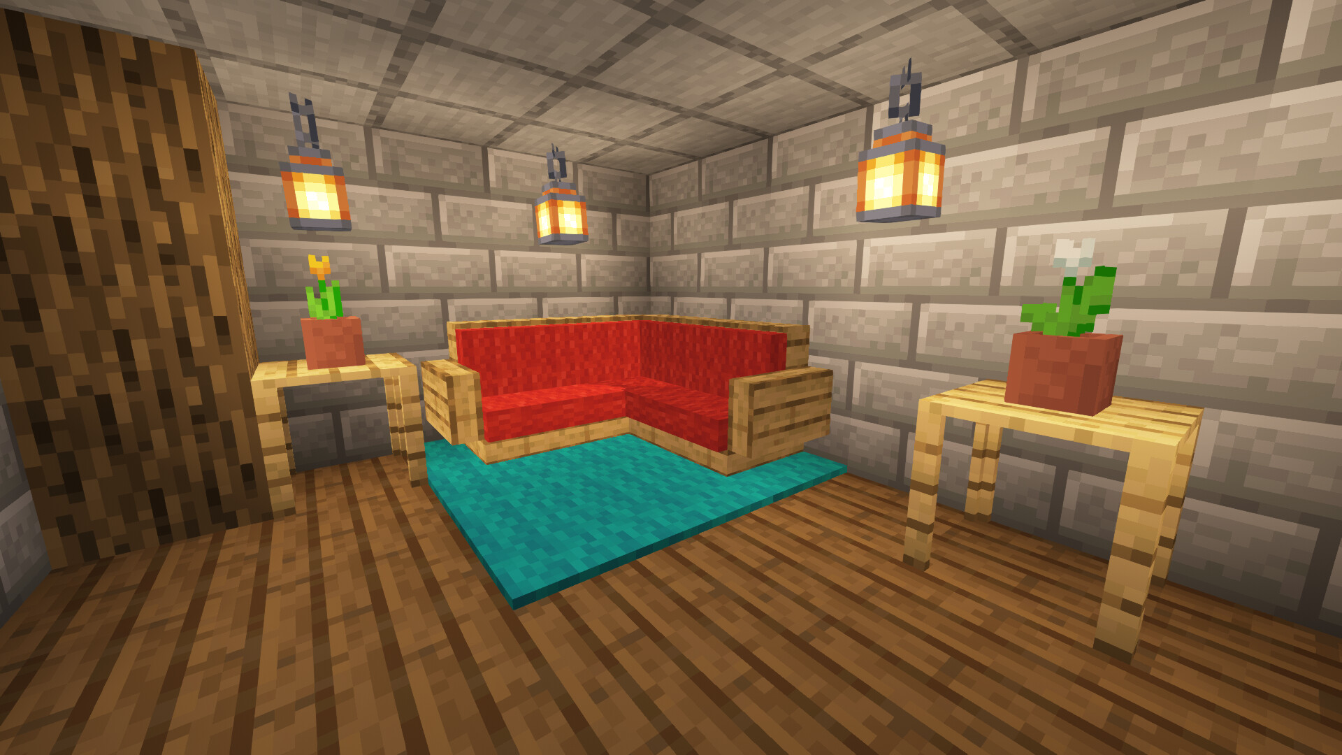 Nice Red wool SOFA Minecraft Texture Pack