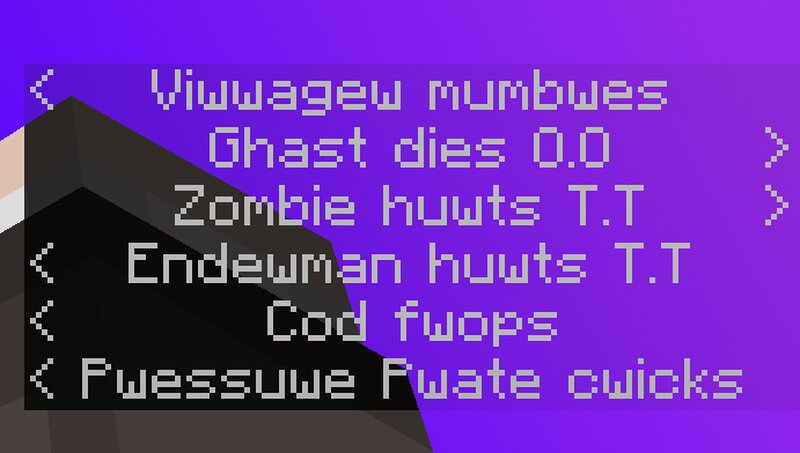 UwU Language, make your minecraft cutew! Minecraft Texture Pack