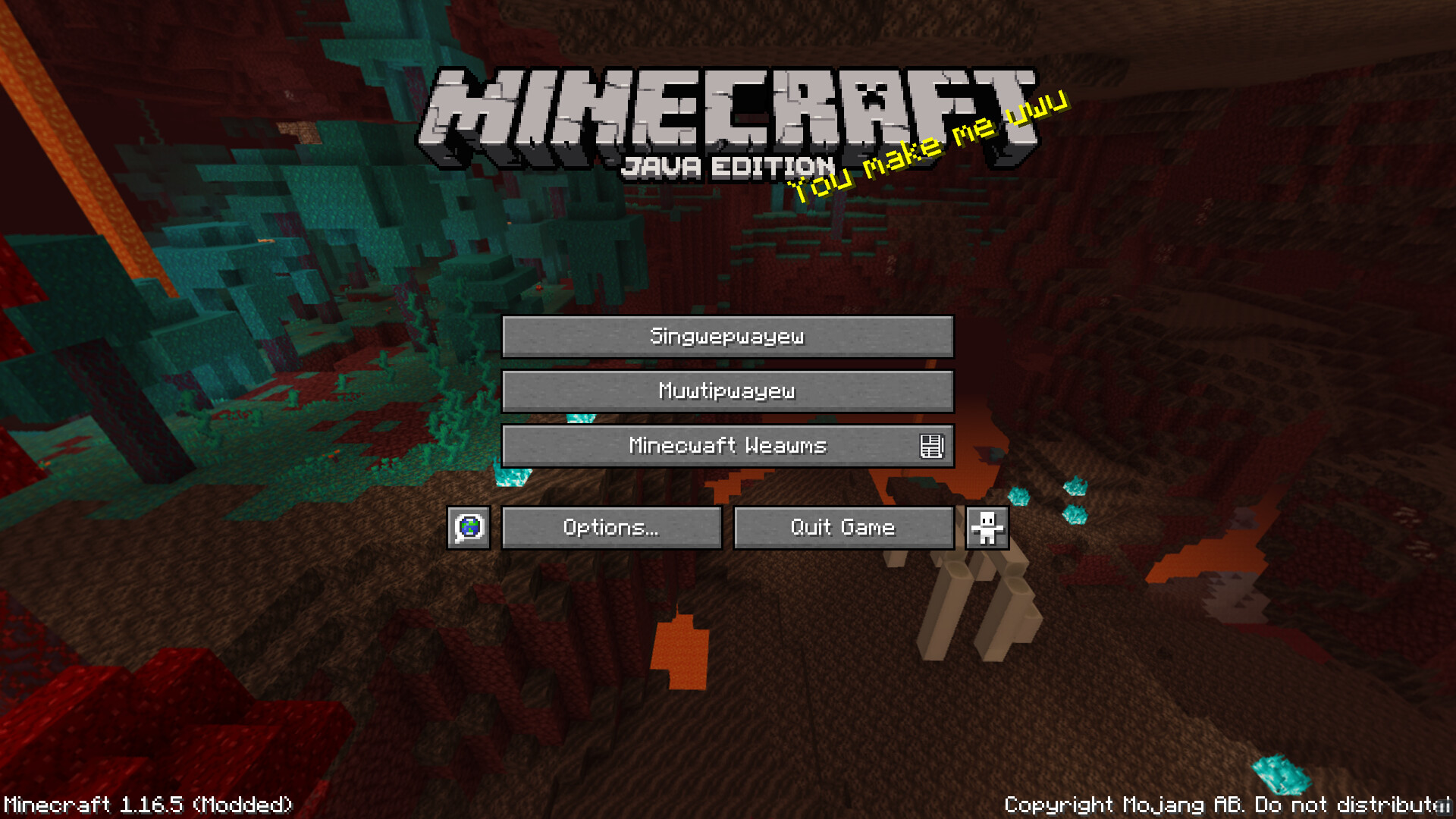 UwU Language, make your minecraft cutew! Minecraft Texture Pack