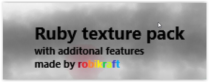 Ruby Texture pack with additonal features Minecraft Texture Pack