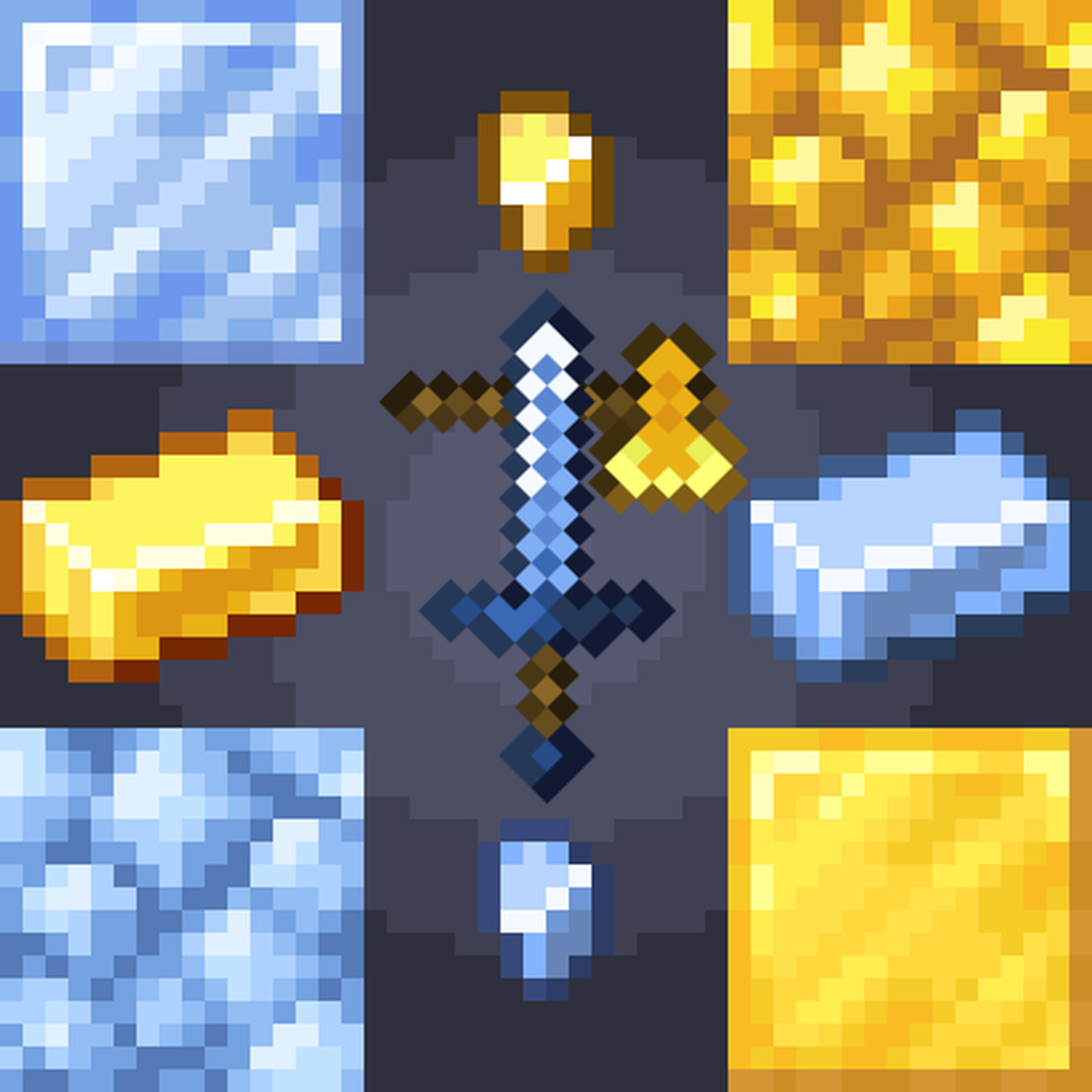 Gold to Silver Replacement Minecraft Texture Pack