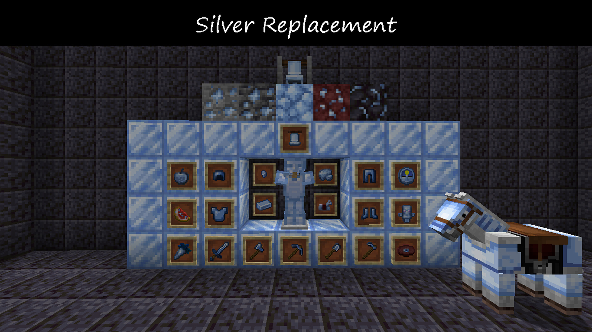 Gold to Silver Replacement Minecraft Texture Pack