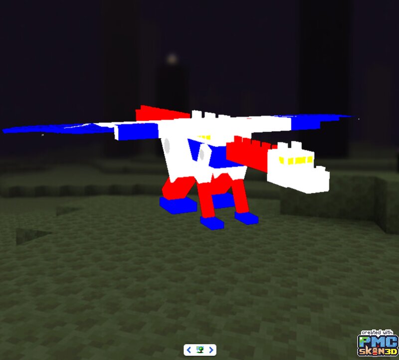 Autobot Sky Lynx G1 with fixed eye and mouth Minecraft Texture Pack