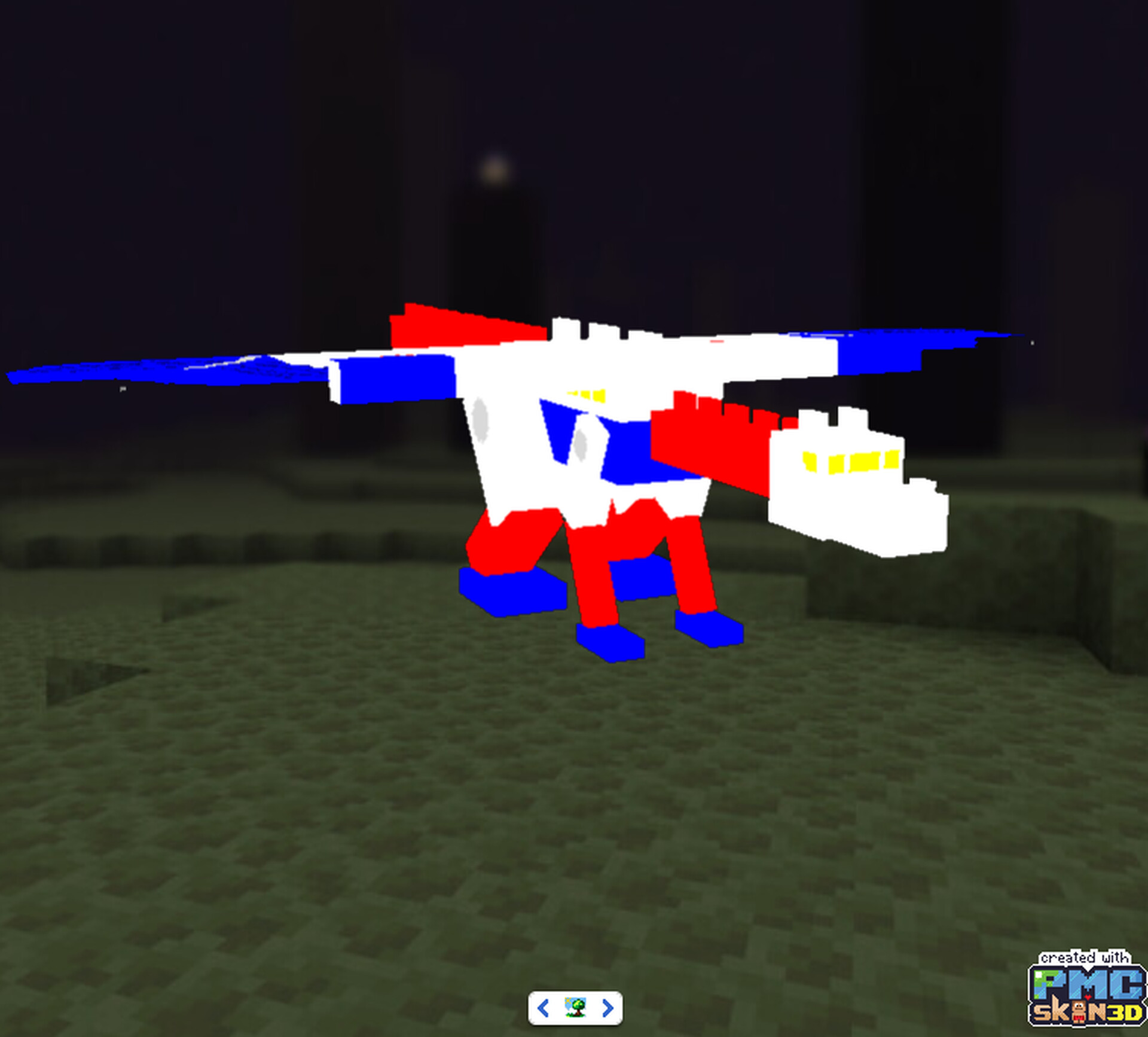 Autobot Sky Lynx G1 with fixed eye and mouth Minecraft Texture Pack