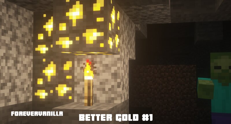 Better gold (ForeverVanilla) Minecraft Texture Pack