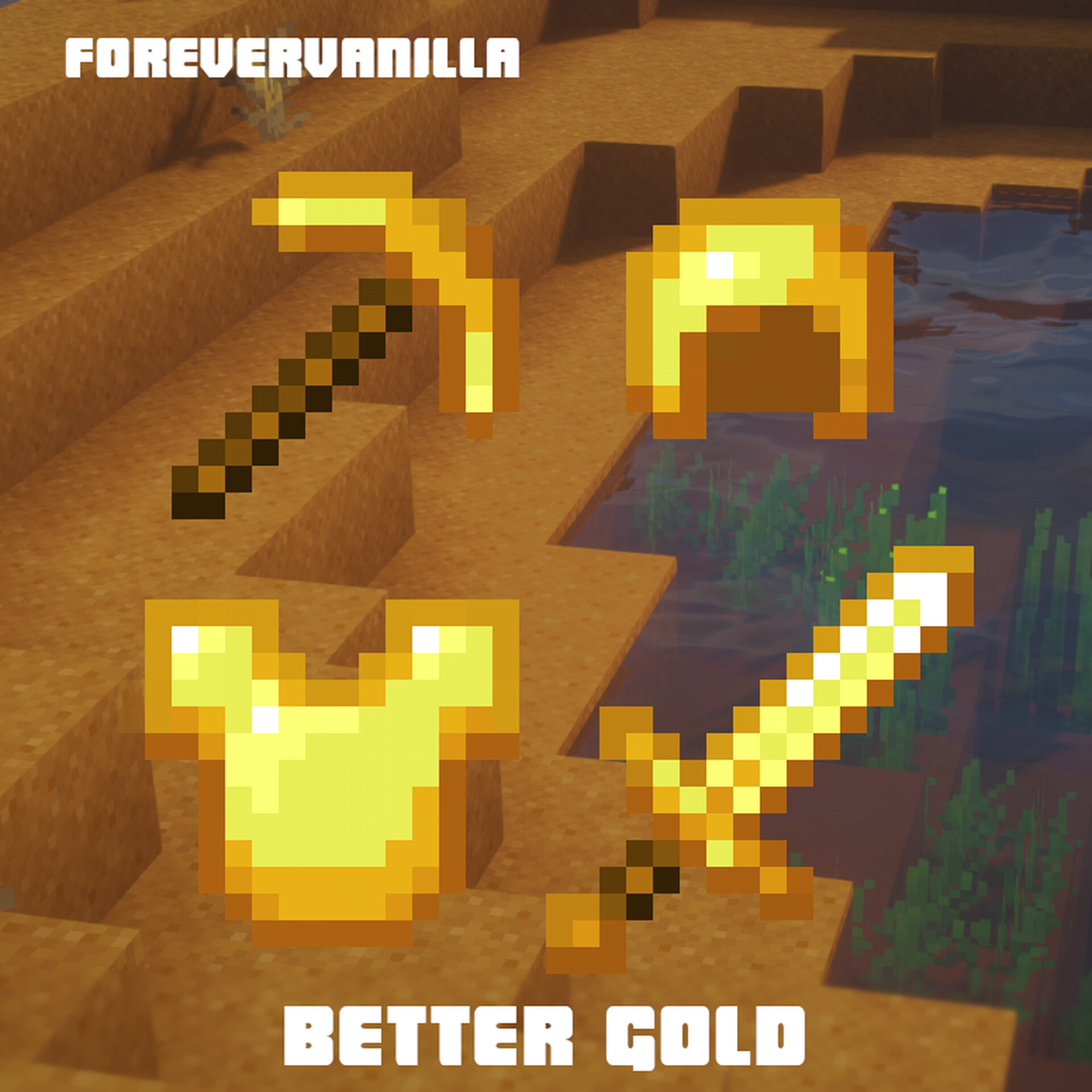 Better gold (ForeverVanilla) Minecraft Texture Pack