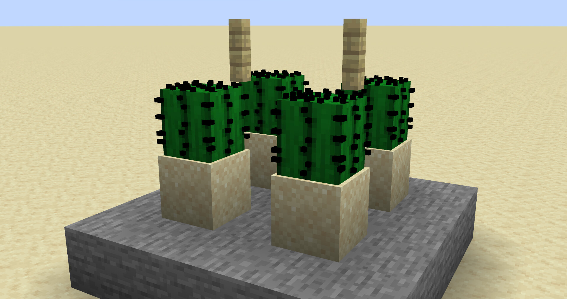 3D classic cacti Minecraft Texture Pack