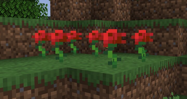 Poppies for roses! Minecraft Texture Pack