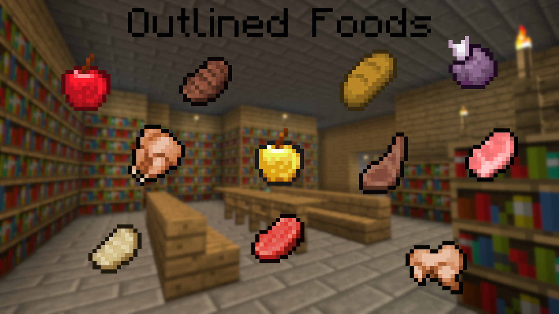 Outlined Foods Minecraft Texture Pack
