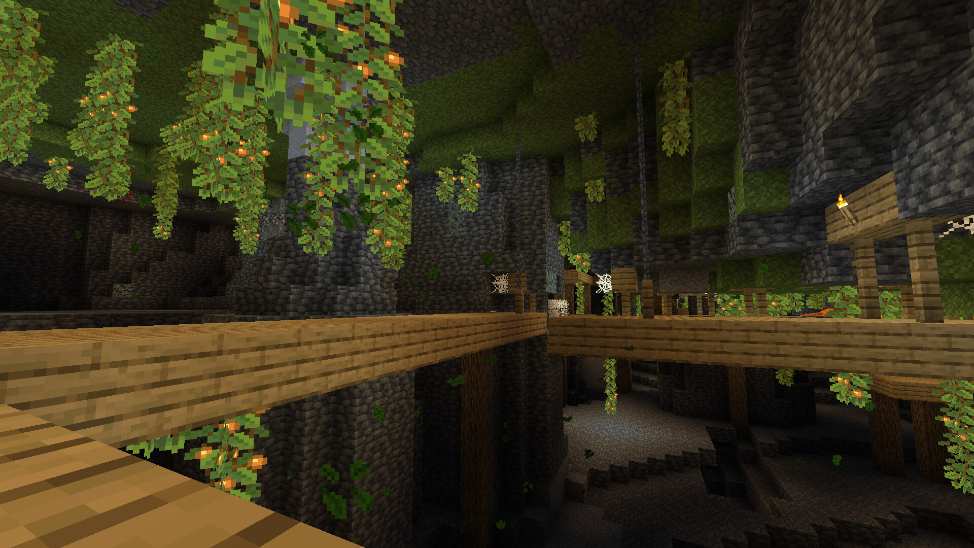 Spore blossom: Falling Leaves 1.18.1 Minecraft Texture Pack