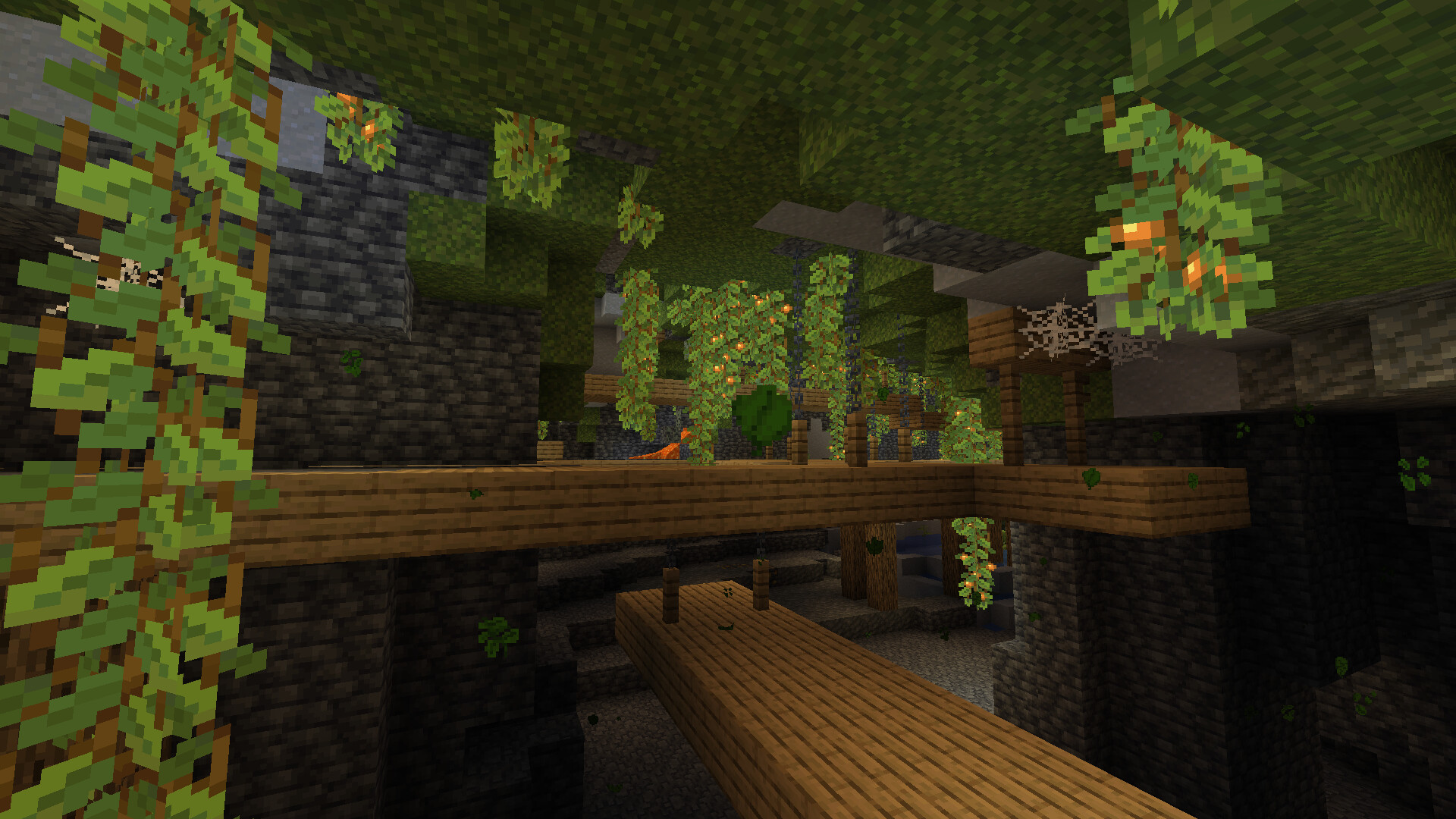 Spore blossom: Falling Leaves 1.18.1 Minecraft Texture Pack